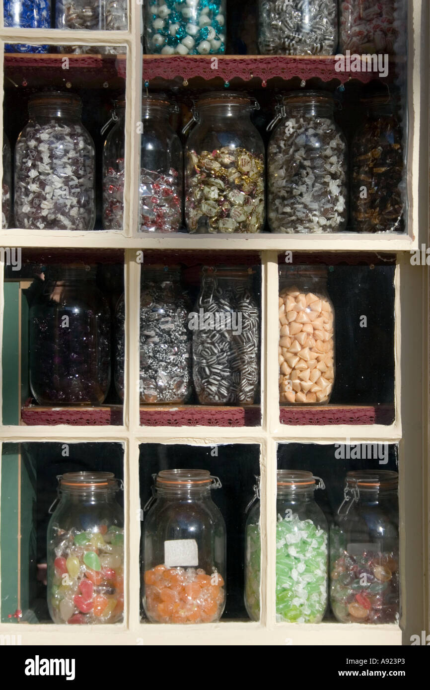 Window of a sweet shop in Bath Spa, Somerset, England, Europe Stock ...