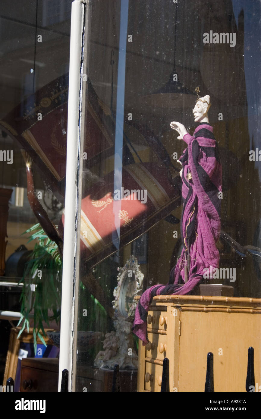 Window of antique shop in Bath Spa, Somerset, England, Europe Stock ...
