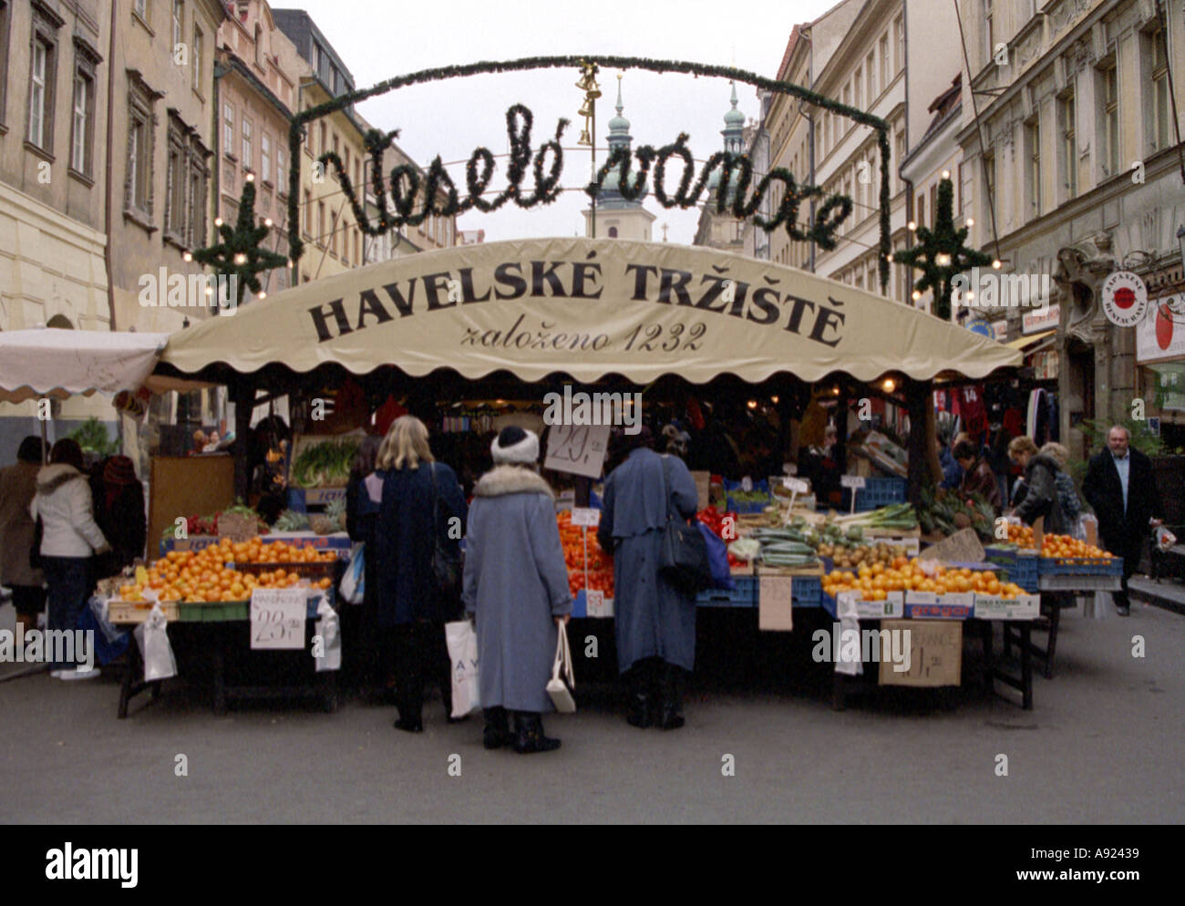 market day in prague Stock Photo - Alamy
