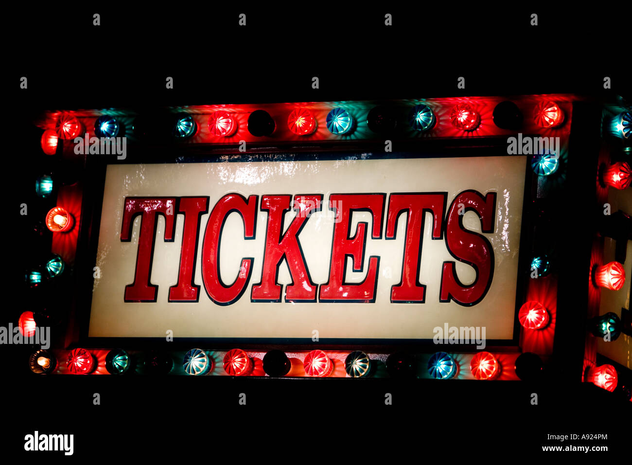 Ticket booth sign Stock Photo - Alamy