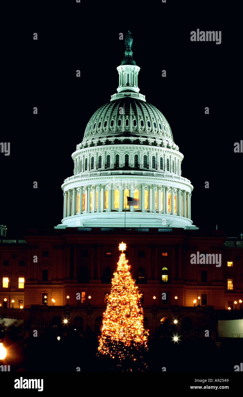 Us Capitol Building Christmas Tree High Resolution Stock Photography ...