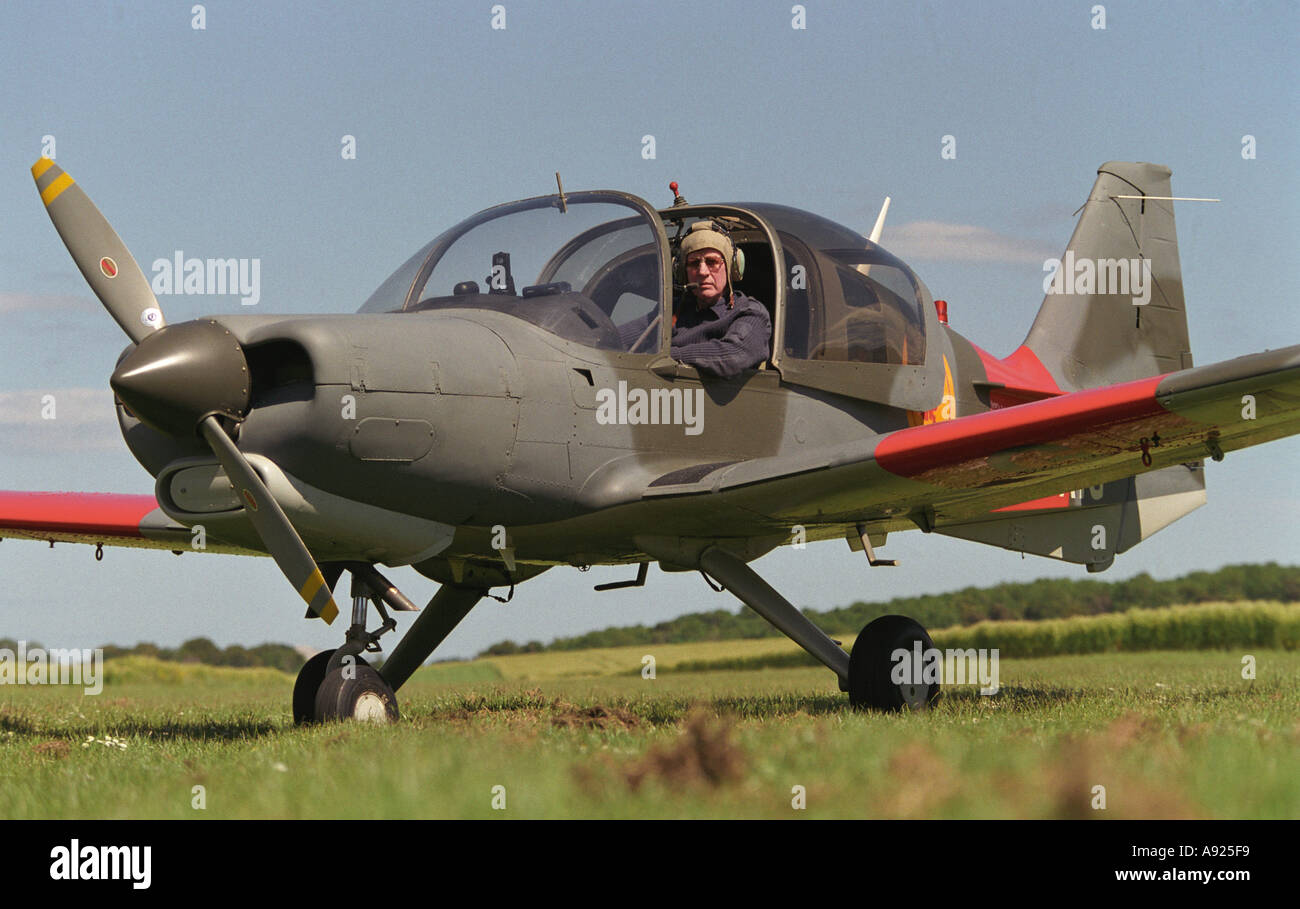 Duke of Hamilton with his Scottish Aviation Bulldog aircraft at ...