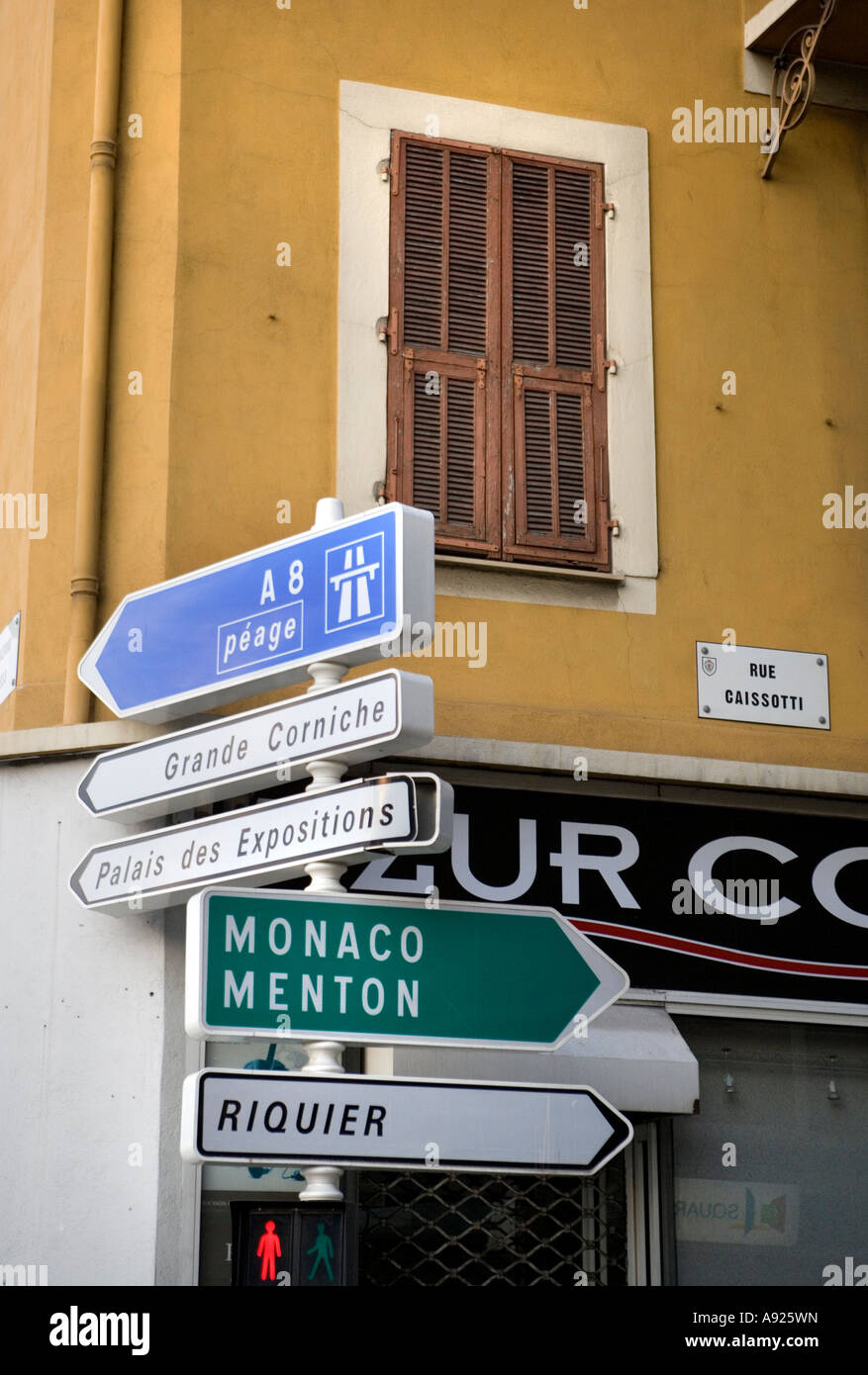 Road signs, Nice, France Stock Photo - Alamy