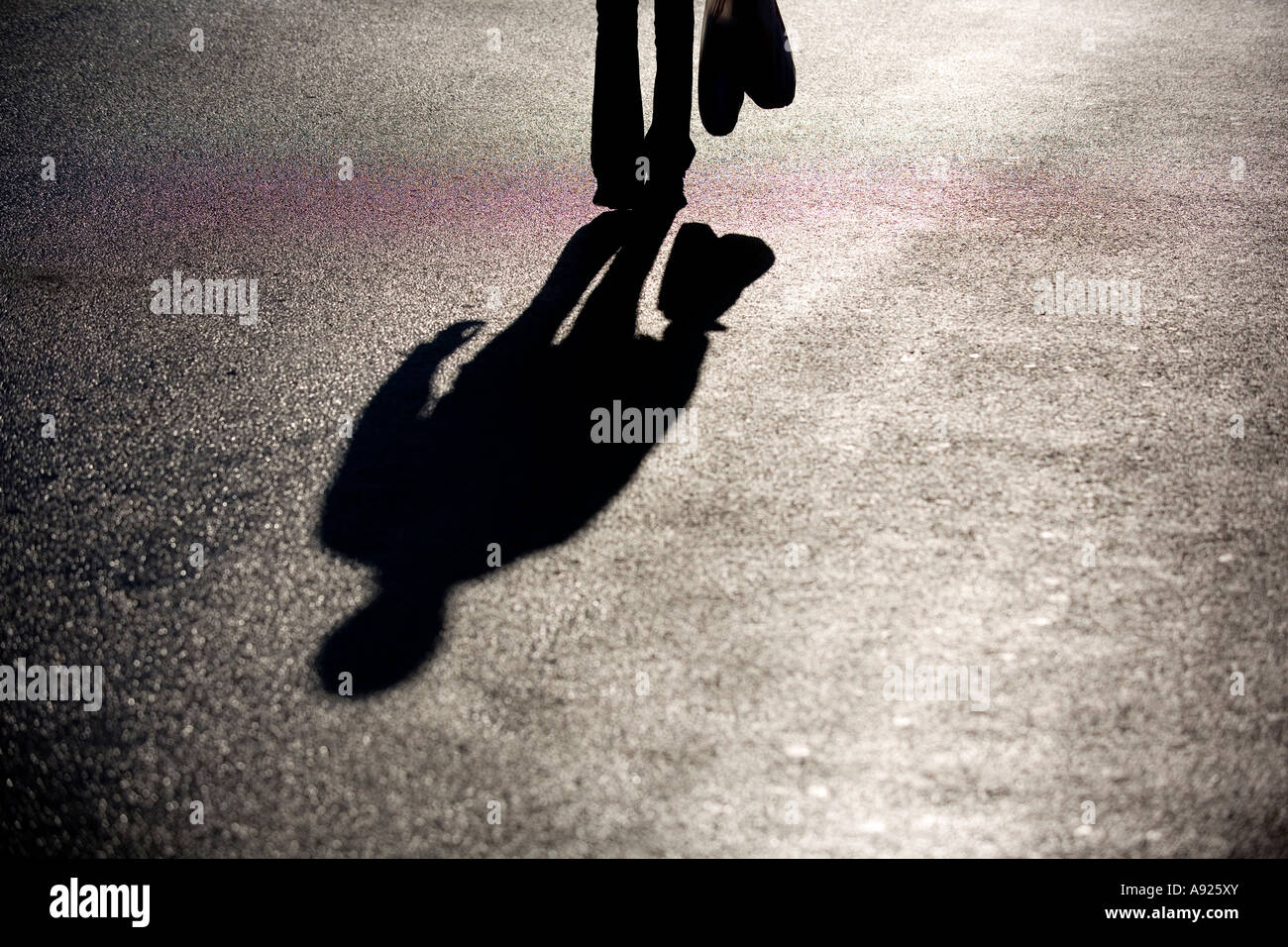 Shadow of a shopper on the Promenade des Anglais, Nice, France Stock ...