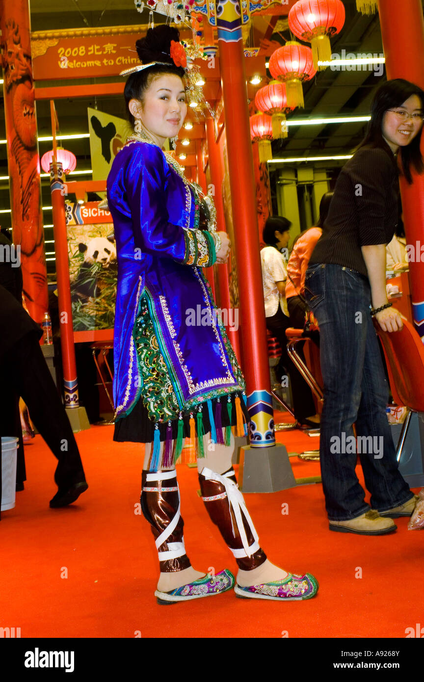 Paris Fra-nce, Chinese in Traditional Costumes at Paris Tourist Salon ...