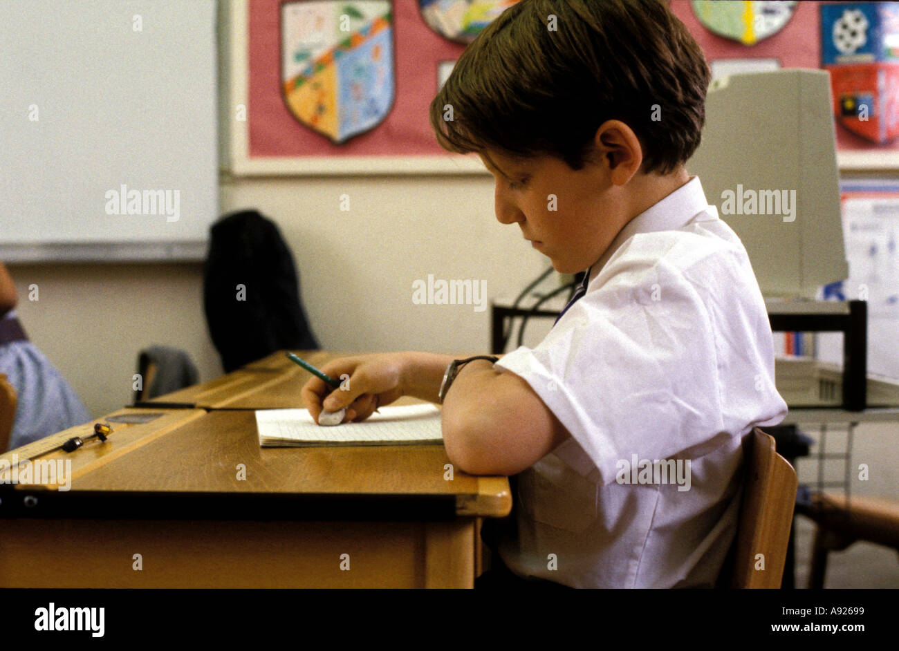 British boy in school uniform hi-res stock photography and images - Alamy