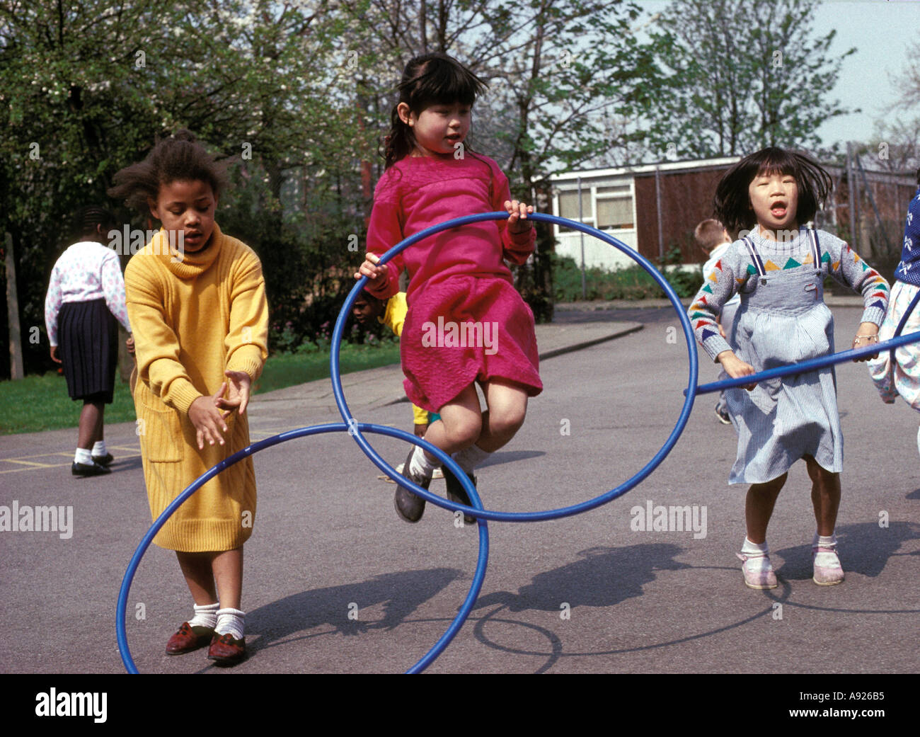 Girls school playground uk hi-res stock photography and images - Alamy