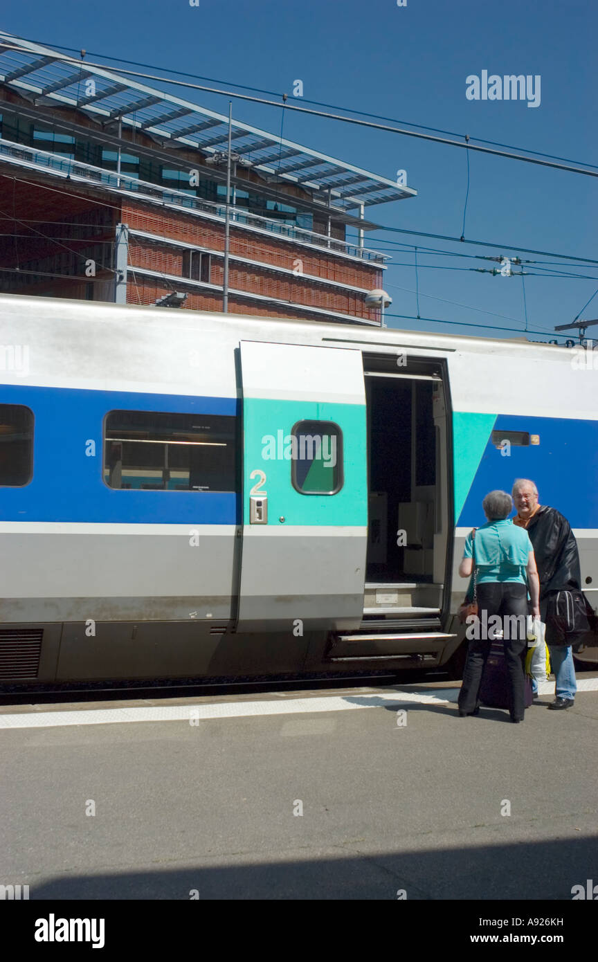 Toulouse France, French "Bullet Train" TGV at "Matabiau Train Station ...
