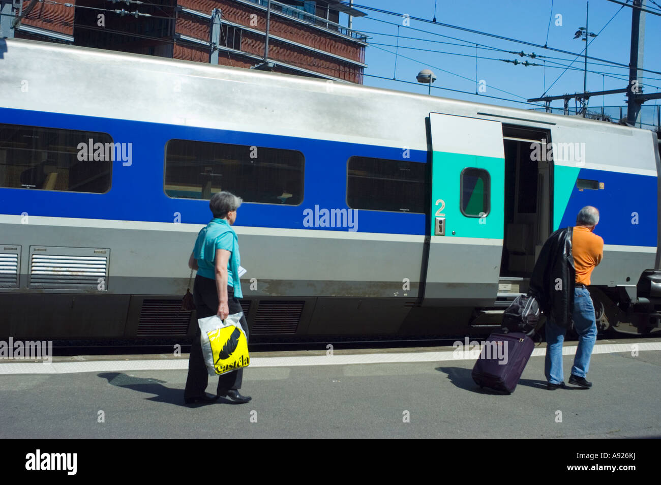 Toulouse France, French Bullet Train TGV in Matabiau Train Station ...