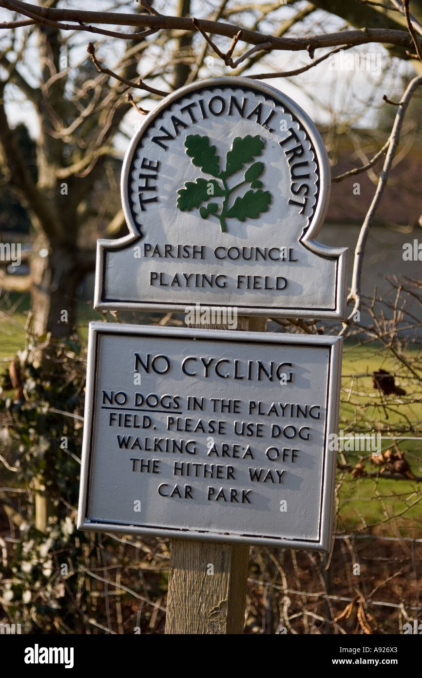 National Trust sign in Lacock Wiltshire Stock Photo - Alamy