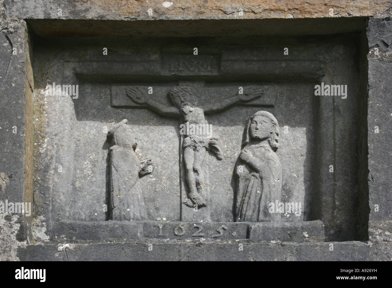 close-up of detail on the church at Turlough, near Castlebar, County ...