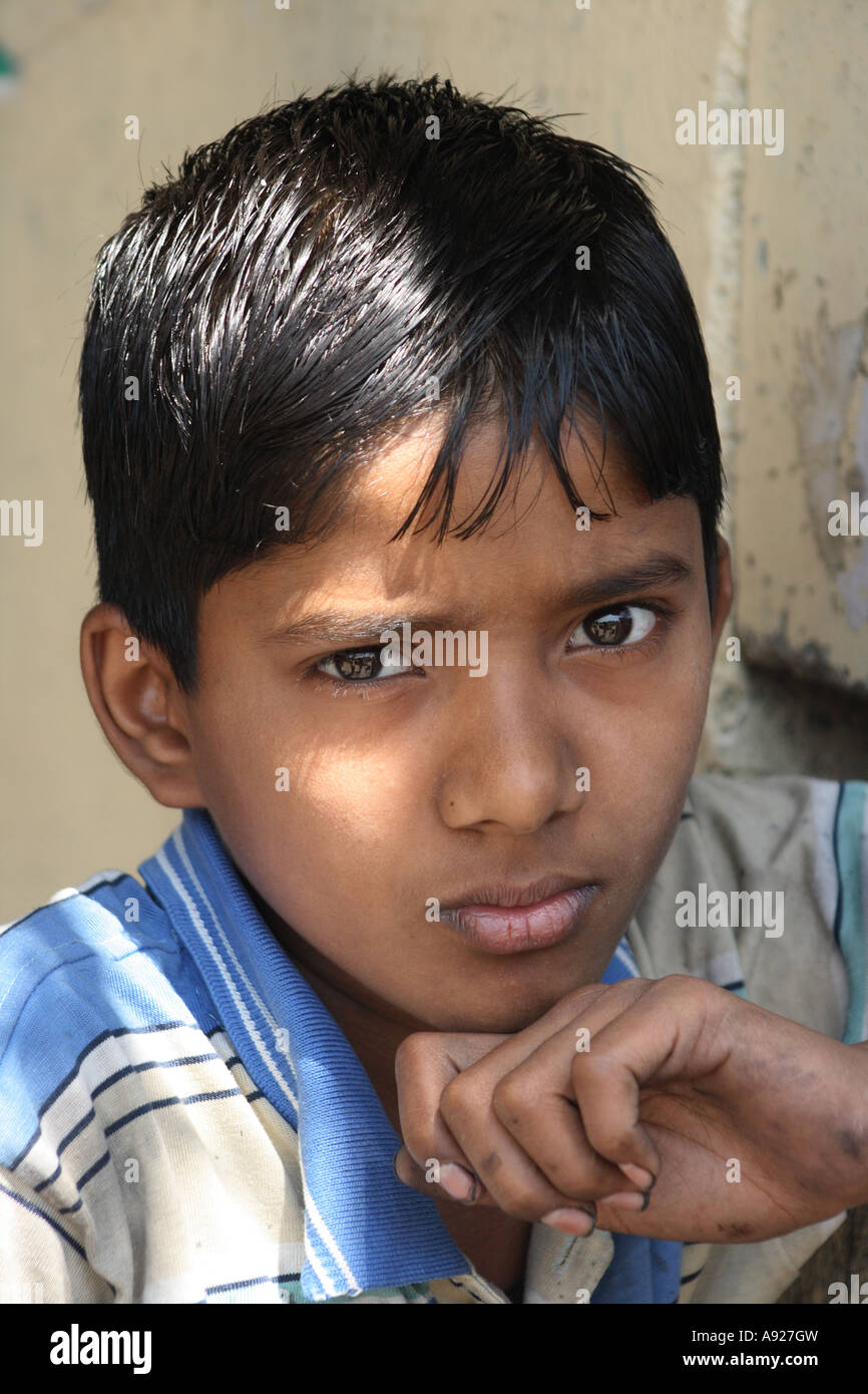Portrait of an Indian boy Stock Photo - Alamy