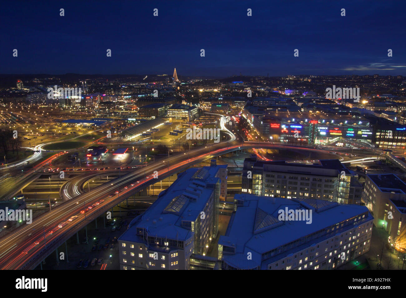 Gothenburg by night. Sweden Stock Photo - Alamy
