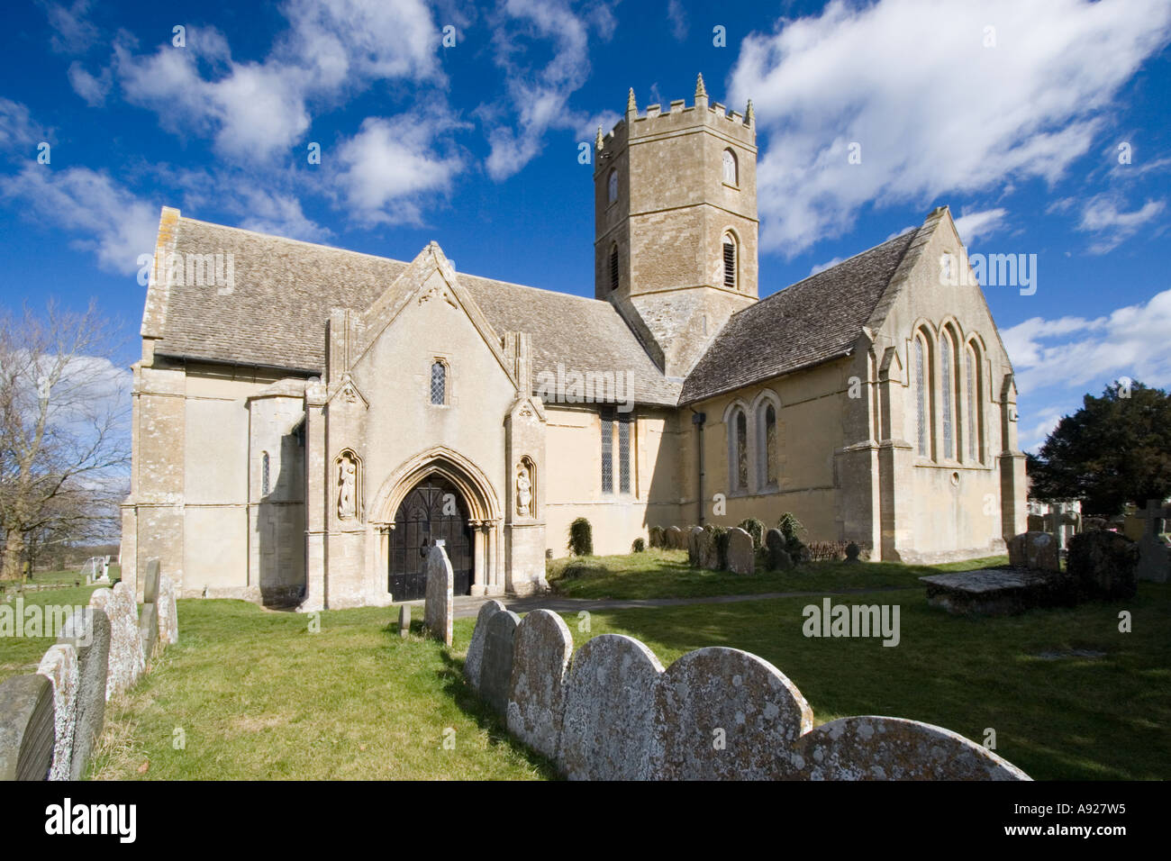 Uffington church in Oxfordshire with unusual octagonal tower Stock ...