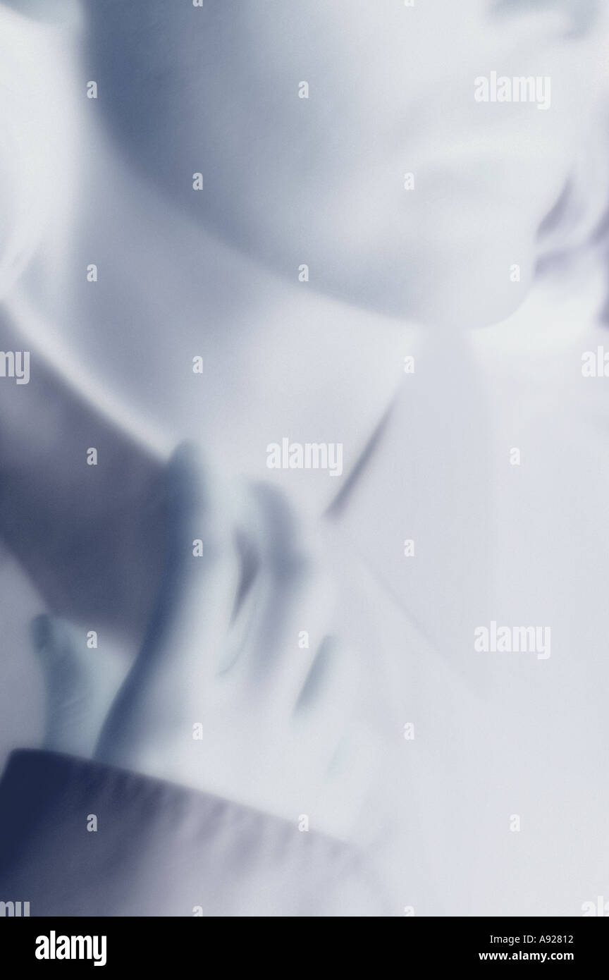 Girl touching neck hi-res stock photography and images - Alamy