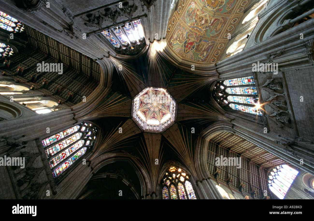 Interior of Ely Cathedral showing vaulted ceiling Stock Photo - Alamy