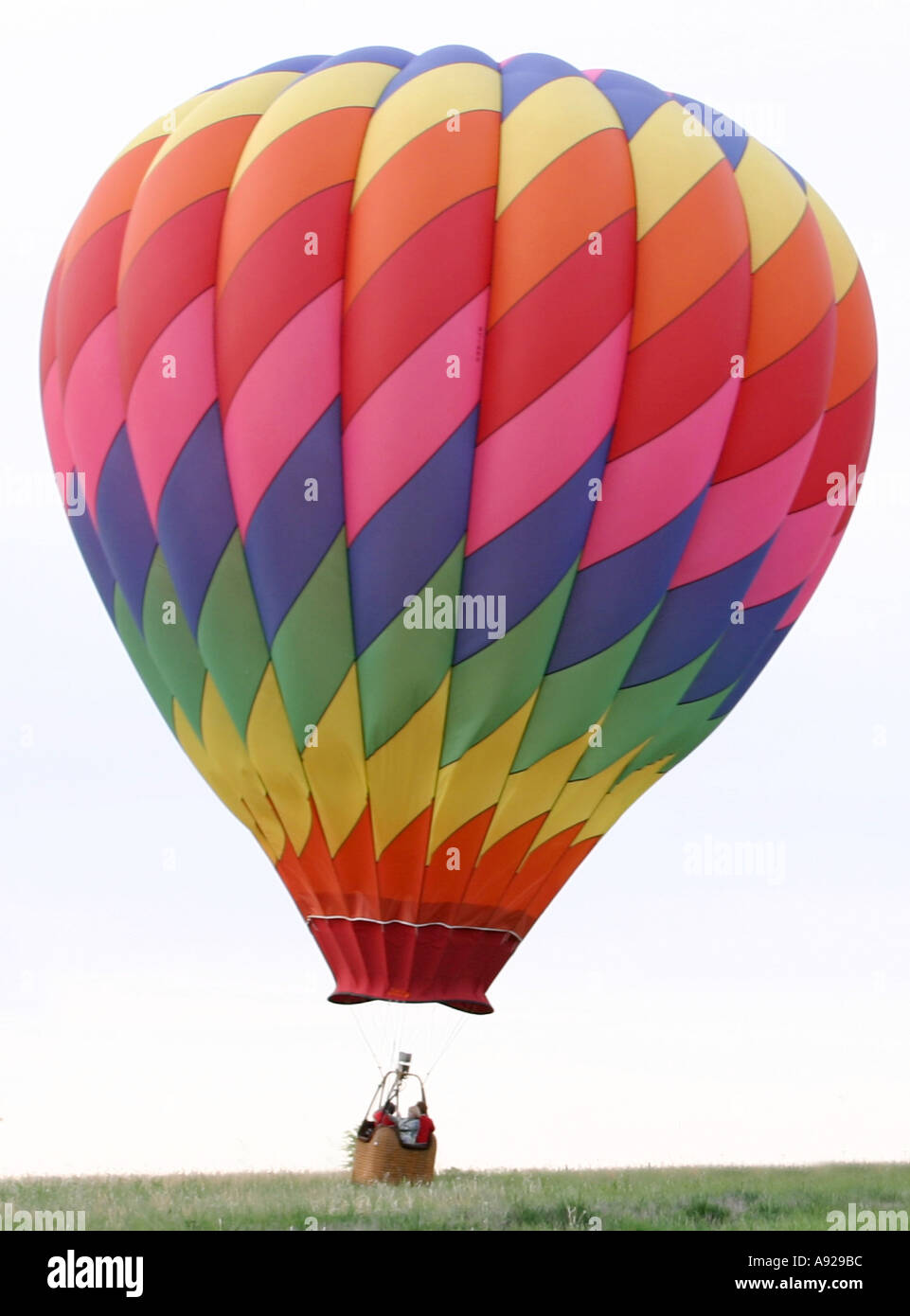 Hot Air Balloon Landing Stock Photo - Alamy