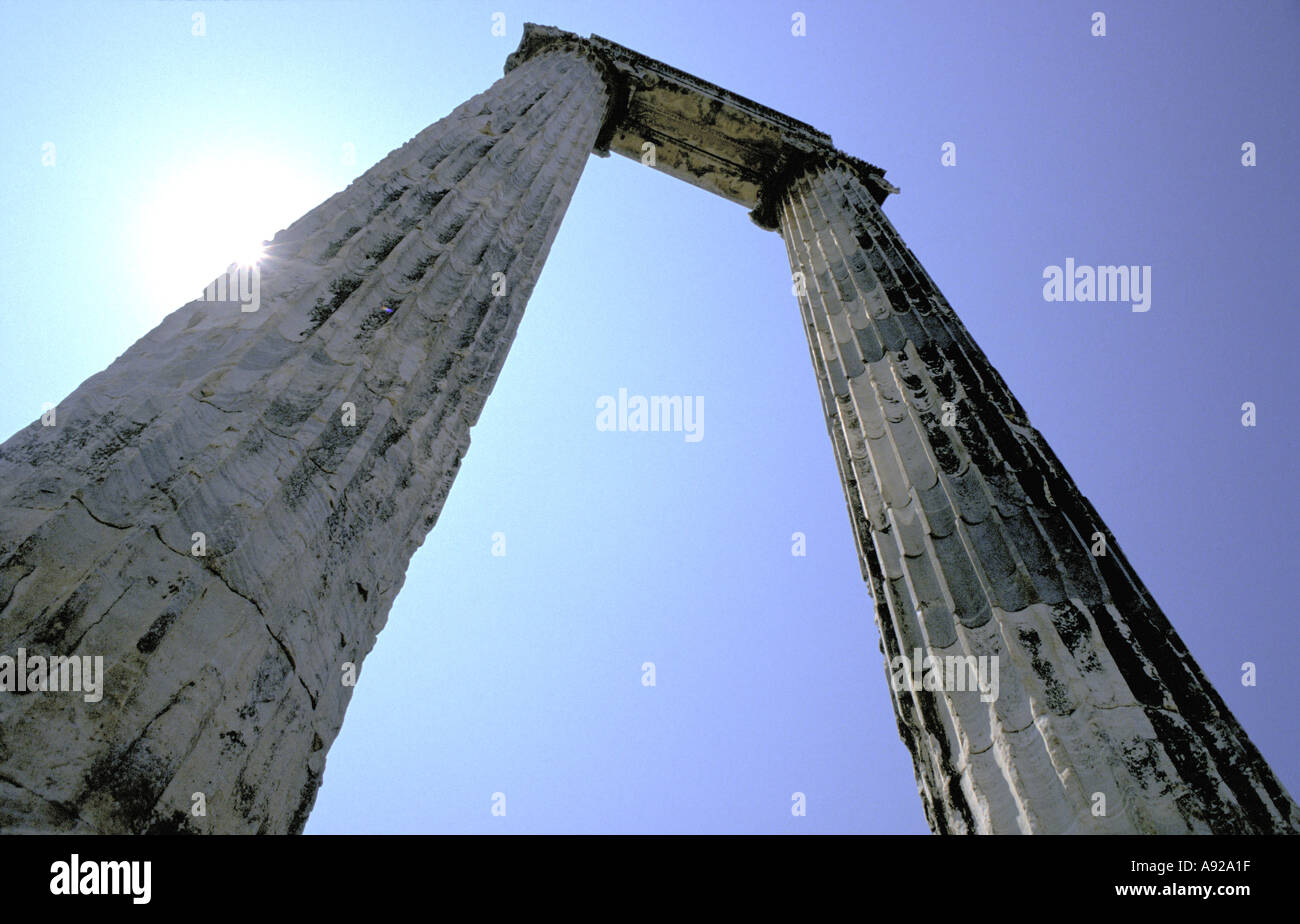 Columns Temple of Apollo Didyma Turkey Stock Photo - Alamy