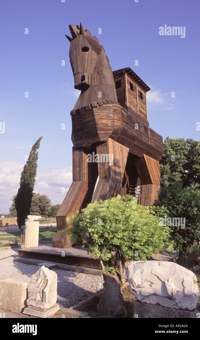Trojan Horse at Troy Stock Photo - Alamy
