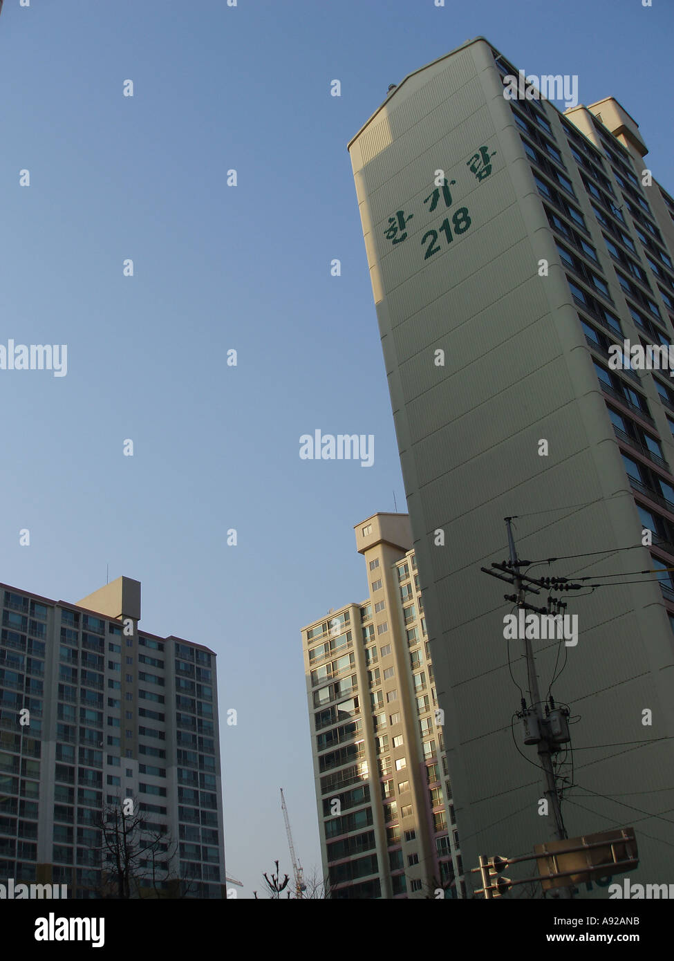 South Korea high rise tower block Stock Photo - Alamy