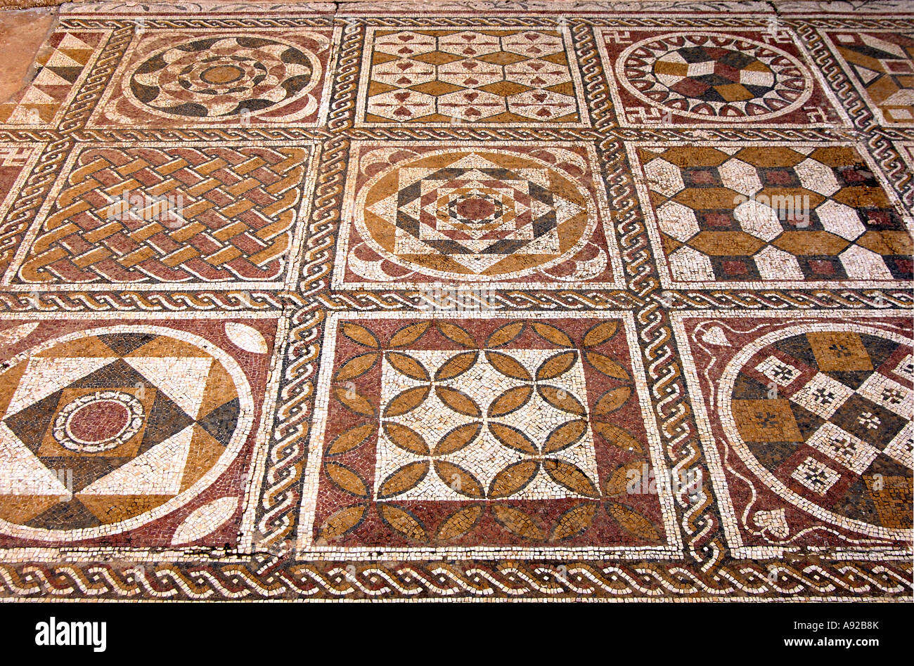 Ancient mosaics, Roman Villa Silini, Villa Sileen, Leptis Magna Libya ...