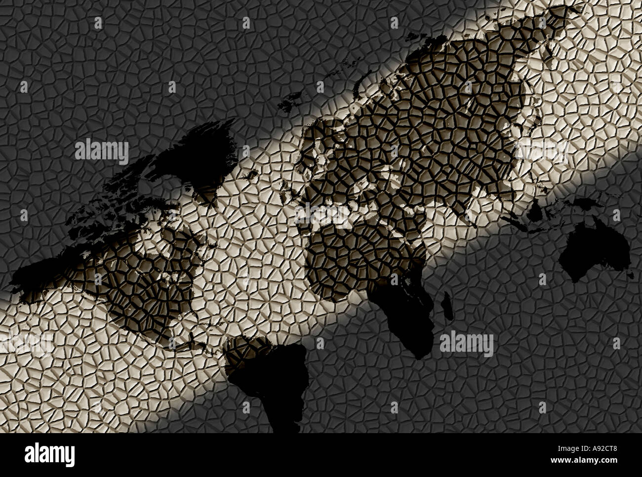 World map on a cracked earth surface Stock Photo - Alamy