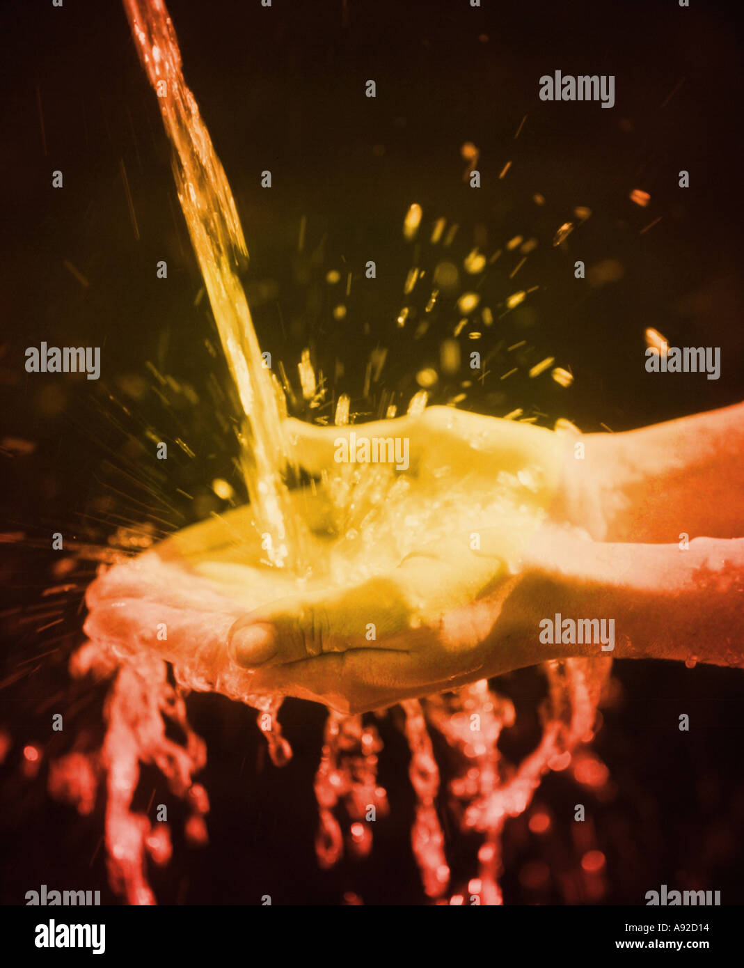 drinking water hand water jet water cooling splas splashing squirt ...