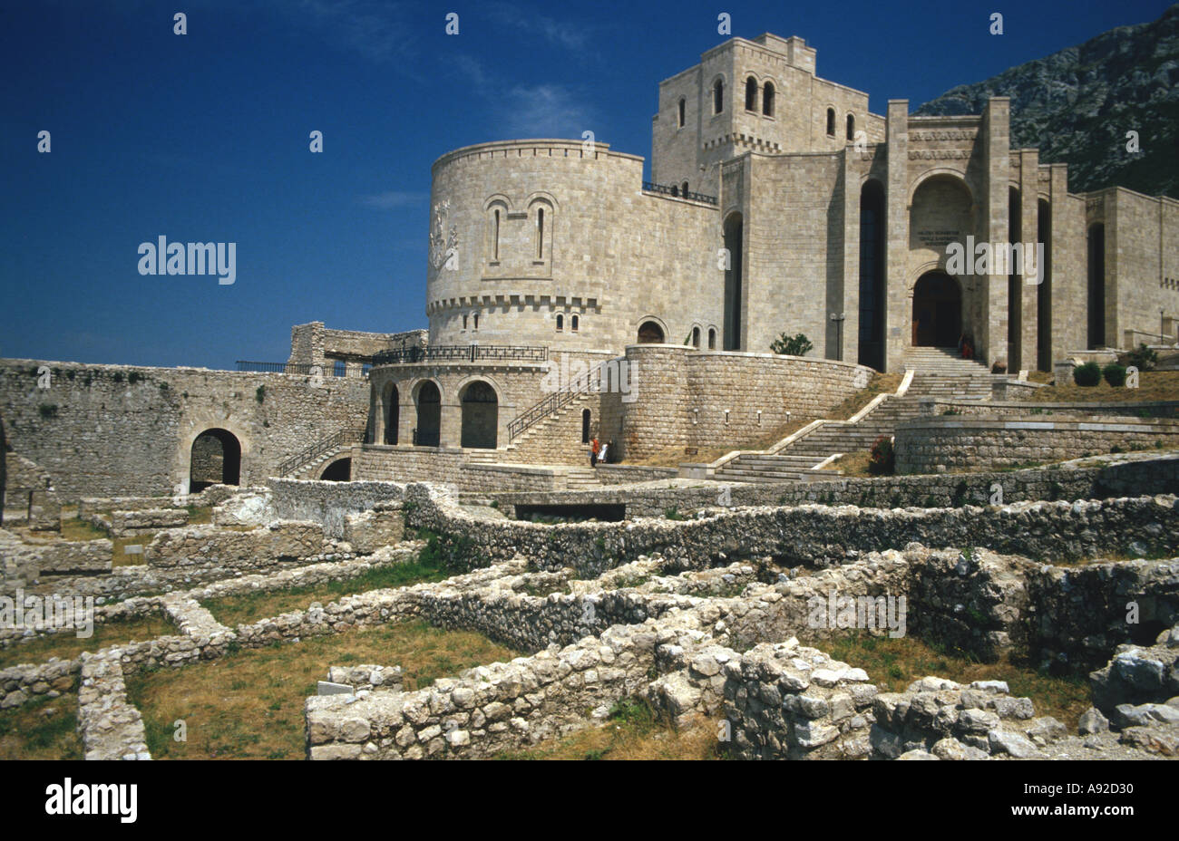 Albania the castle fortress of Kruja now museum Stock Photo - Alamy