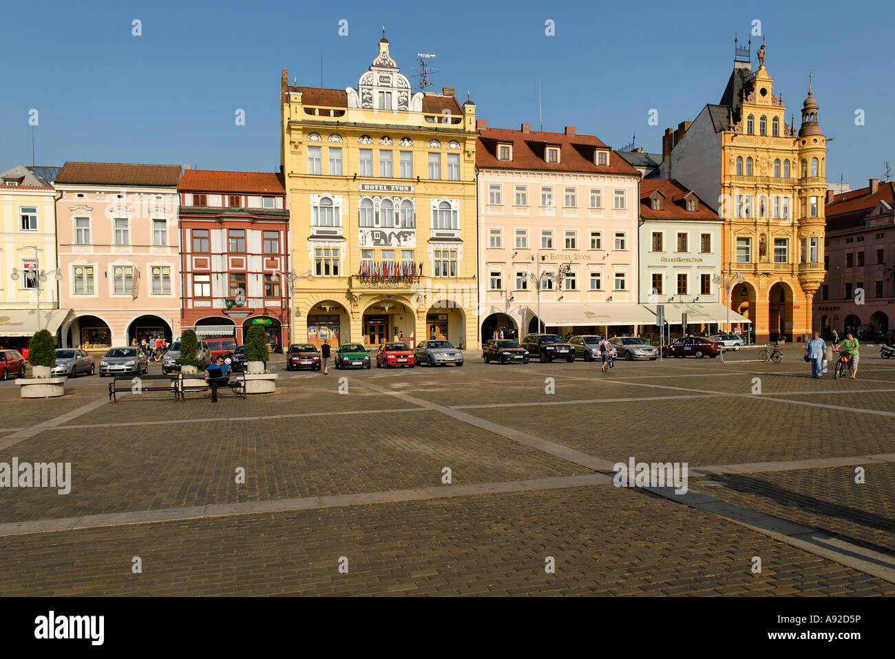 Historic old town of Ceske Budejovice, Budweis, Budvar, Bohemia, Czech ...