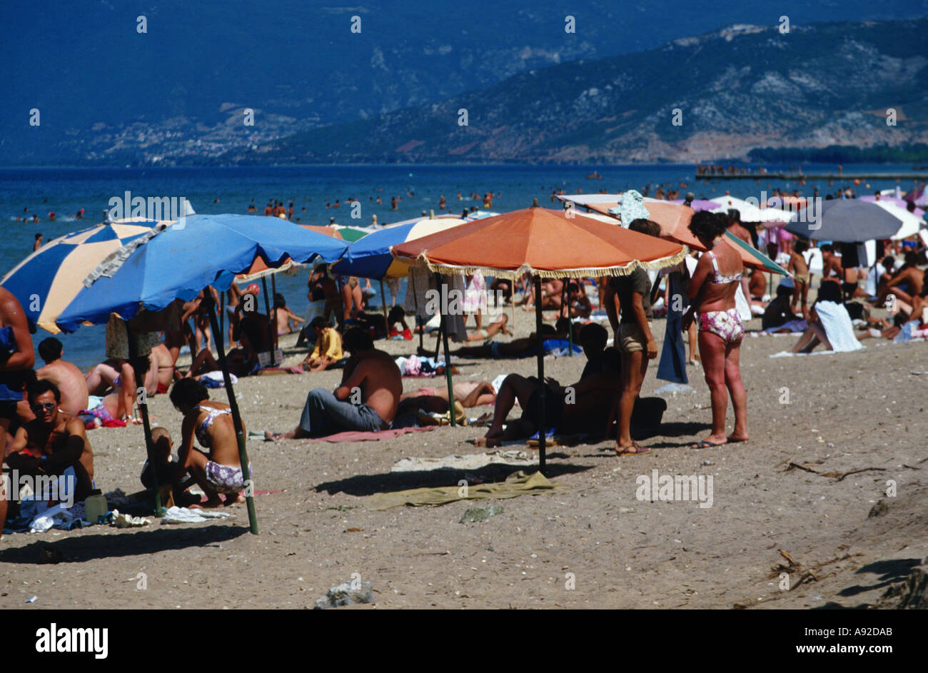 Albania beach at the lake Ohrid near Pogradec Stock Photo - Alamy