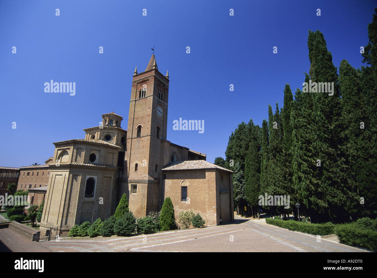 Monte Oliveto Maggiore Abbey Tuscany Italy Stock Photo - Alamy
