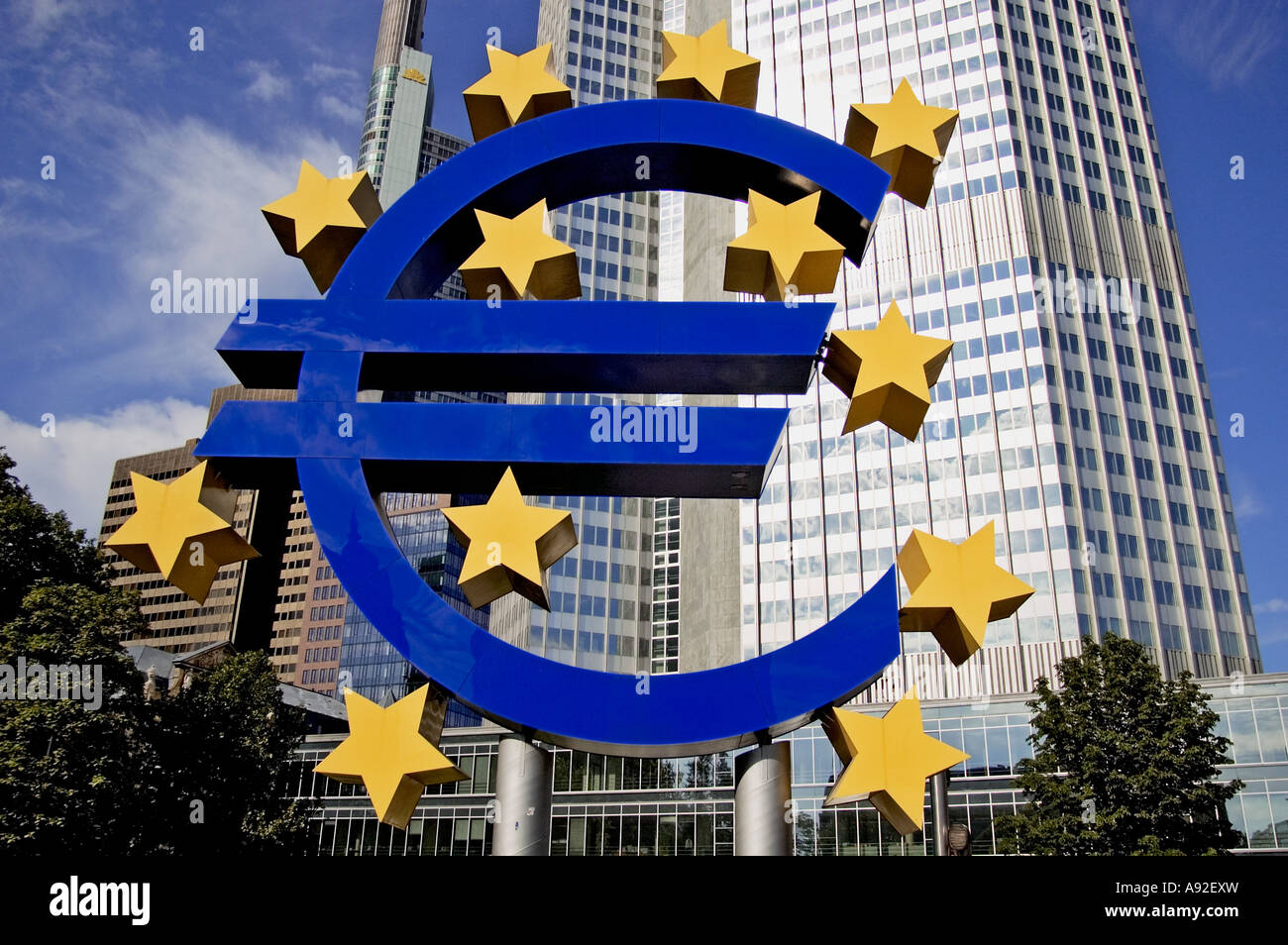 Euro-sculpture, Willy-Brandt-Platz , Frankfurt/Main, Hesse, Germany ...