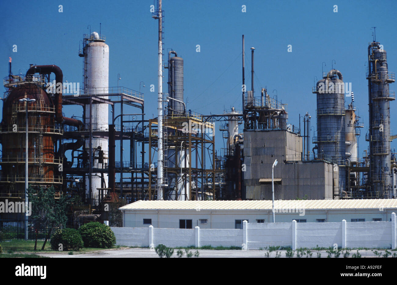 Italy Sicily Siracusa industrial plant of ENI CHAM Stock Photo - Alamy