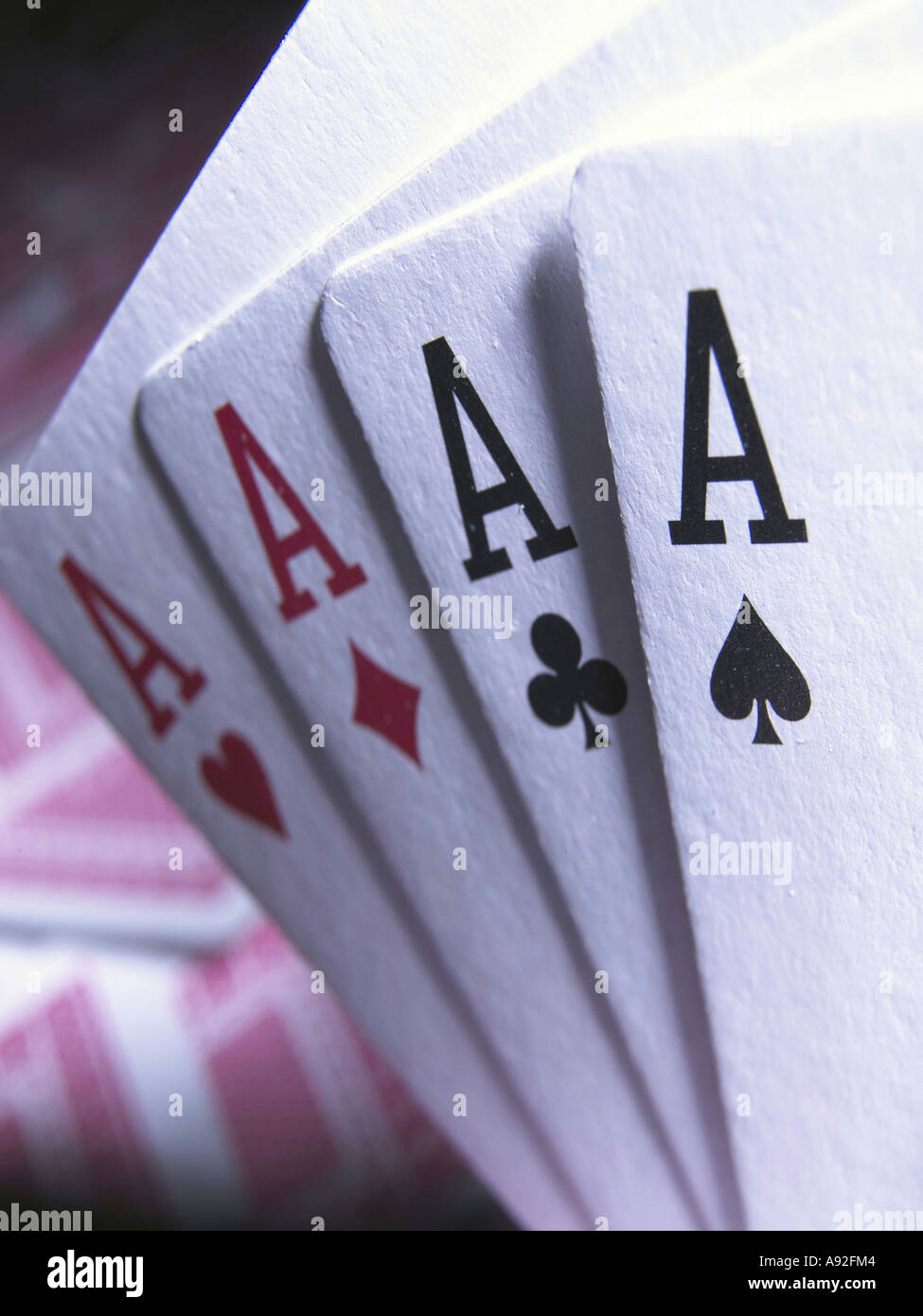Close Up Fanned Out Hand Aces High Resolution Stock Photography and ...