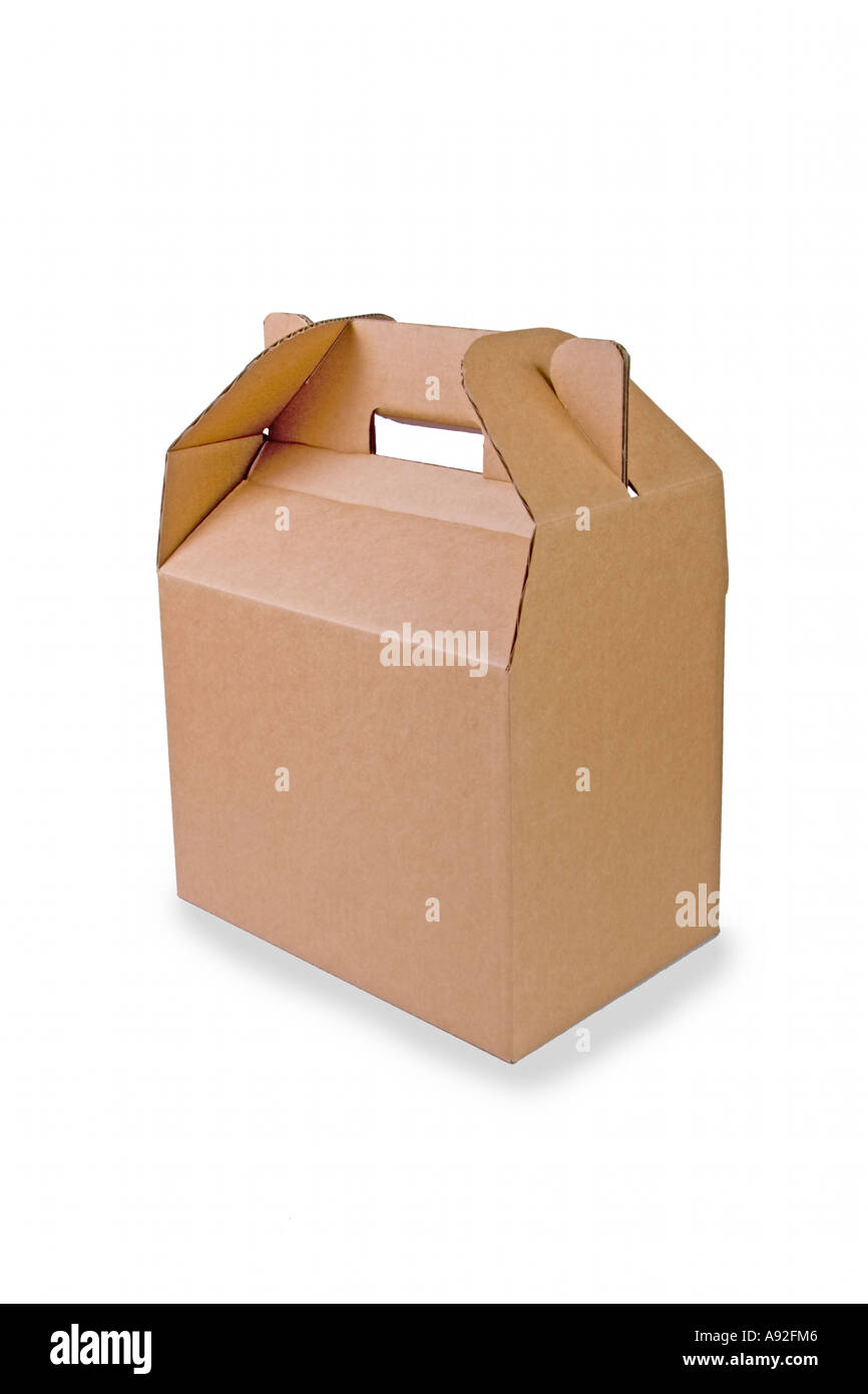 Corrugated die cut carry pack Stock Photo - Alamy