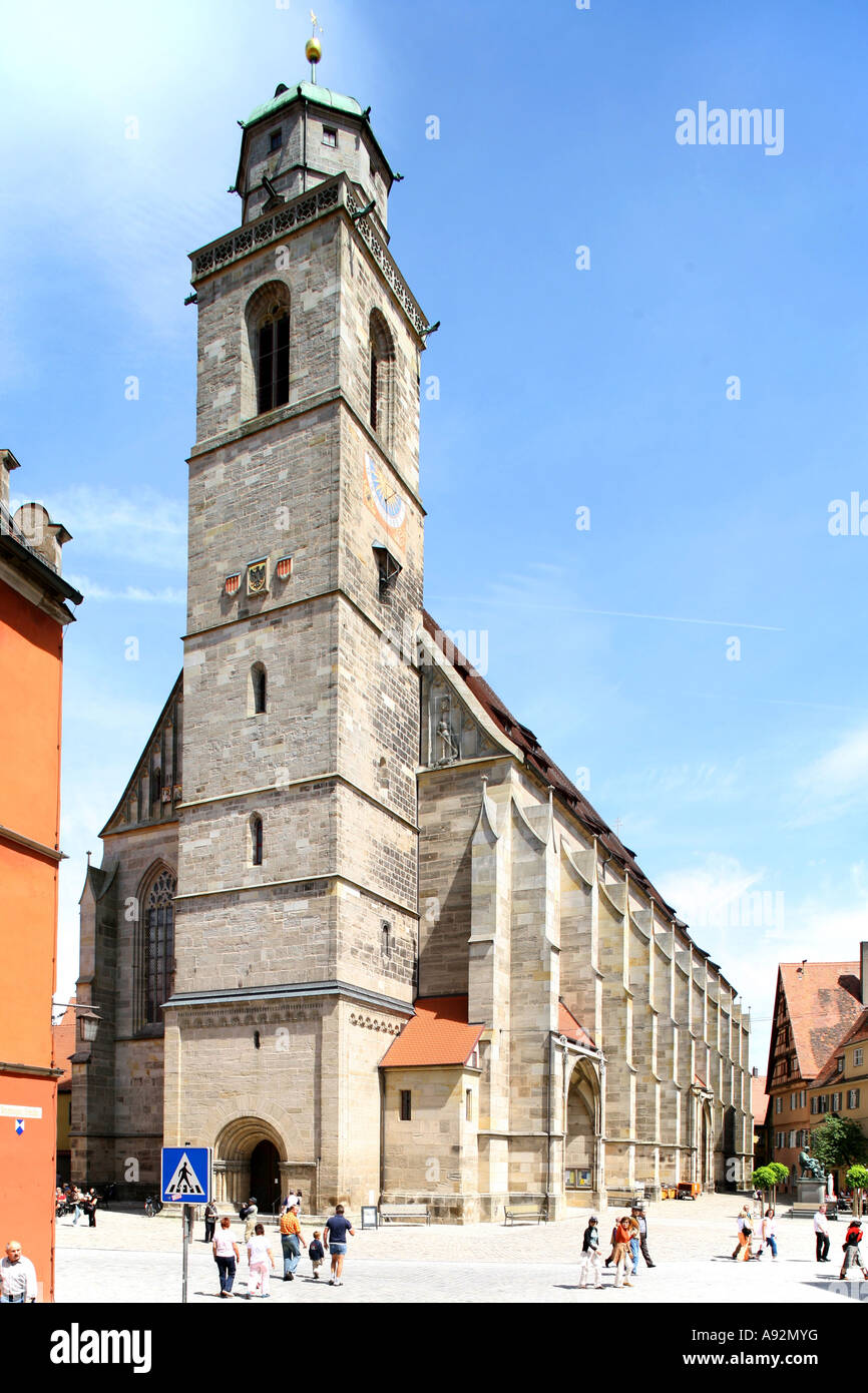 St. Georg's minster, Georgsmuenster, Dinkelsbuehl, Bavaria, Germany ...