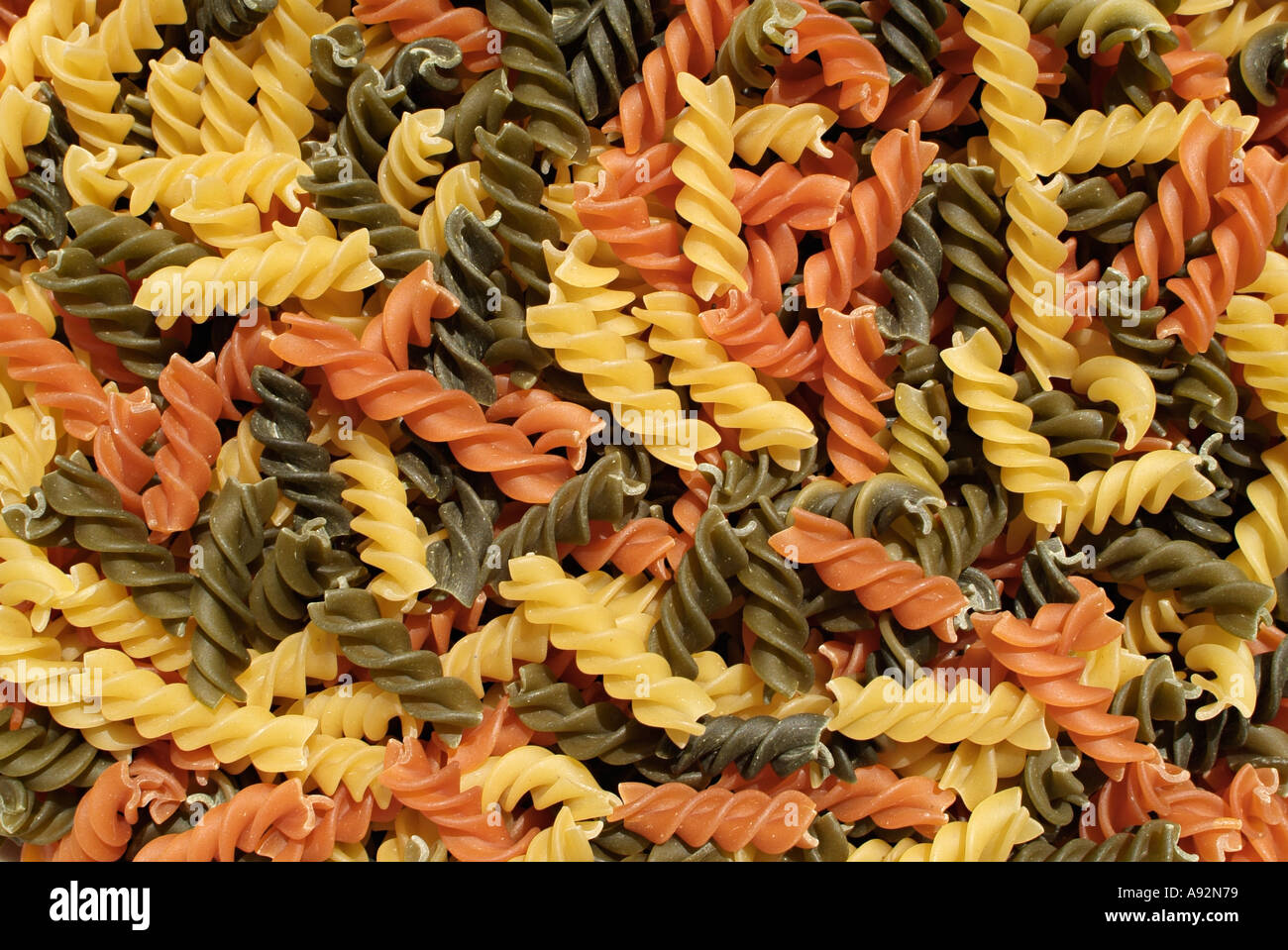 Coloured Pasta Spirals Close Up Stock Photo: 3992952 - Alamy
