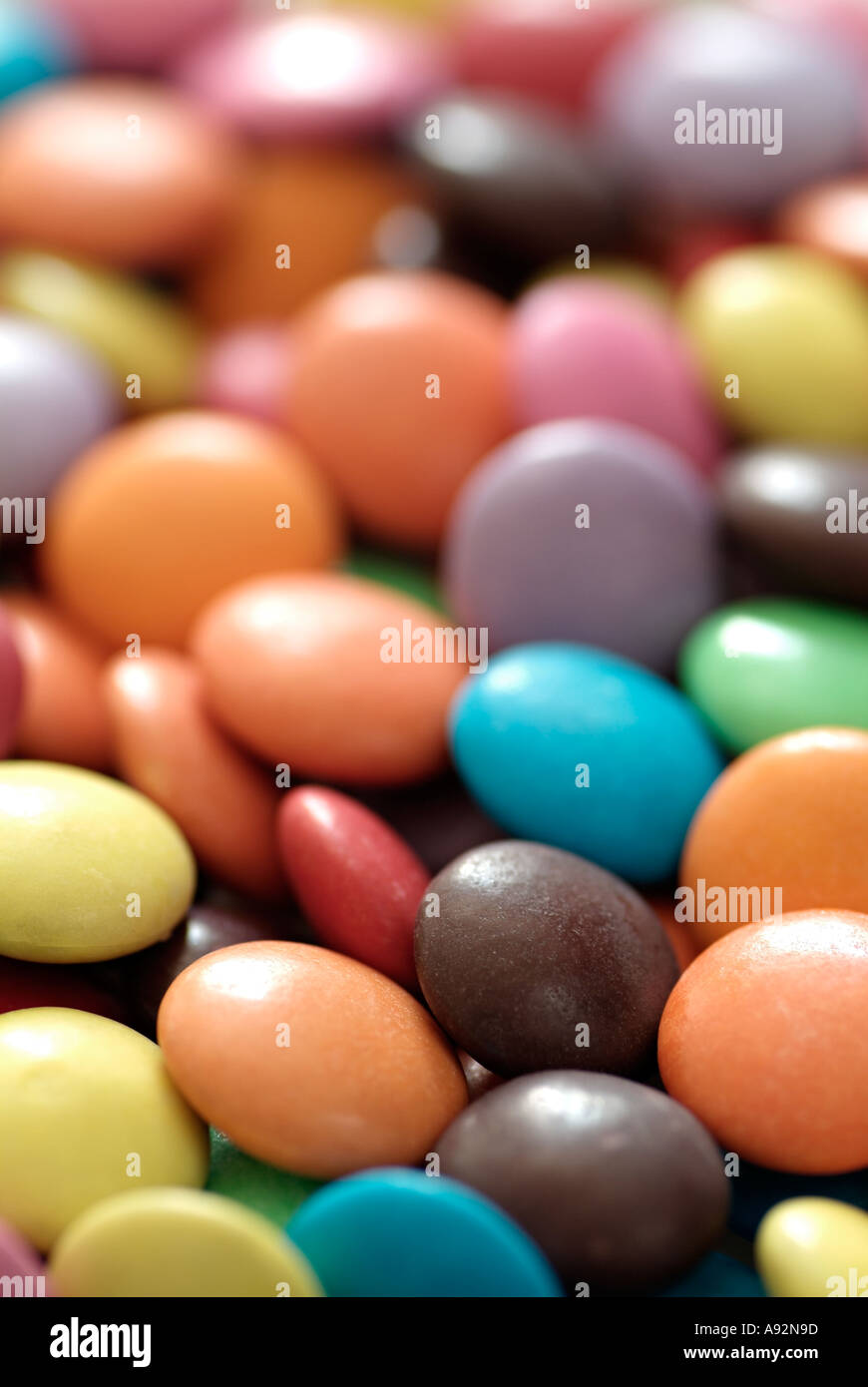 Colourful Chocolate Candy Close Up Stock Photo - Alamy