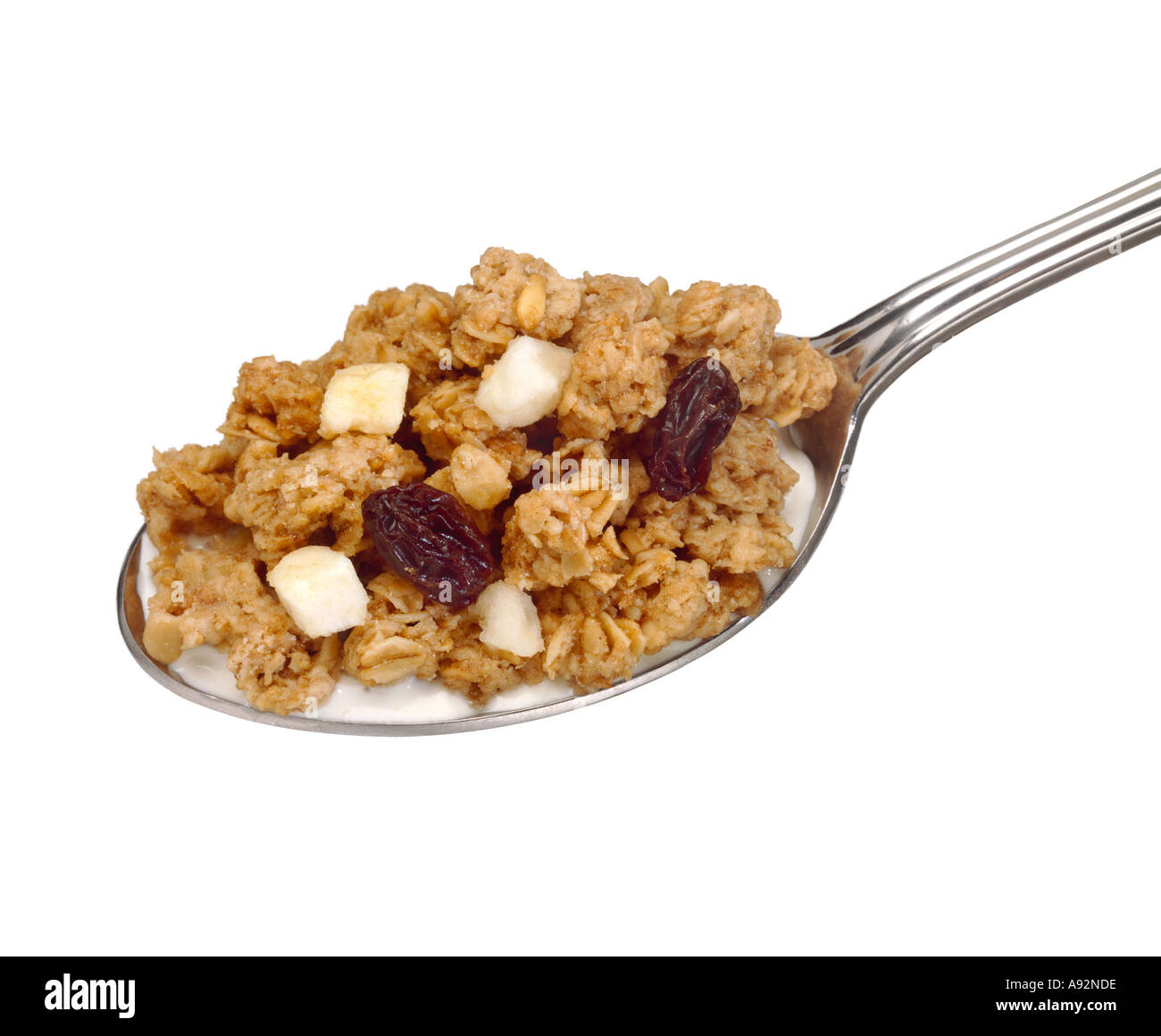 Cereal on spoon Cut Out Stock Images & Pictures - Alamy