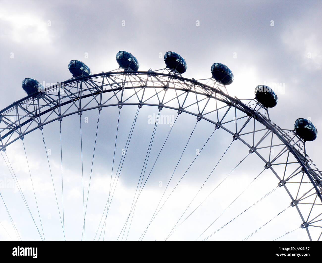 View of the London Eye from the South bank Stock Photo - Alamy