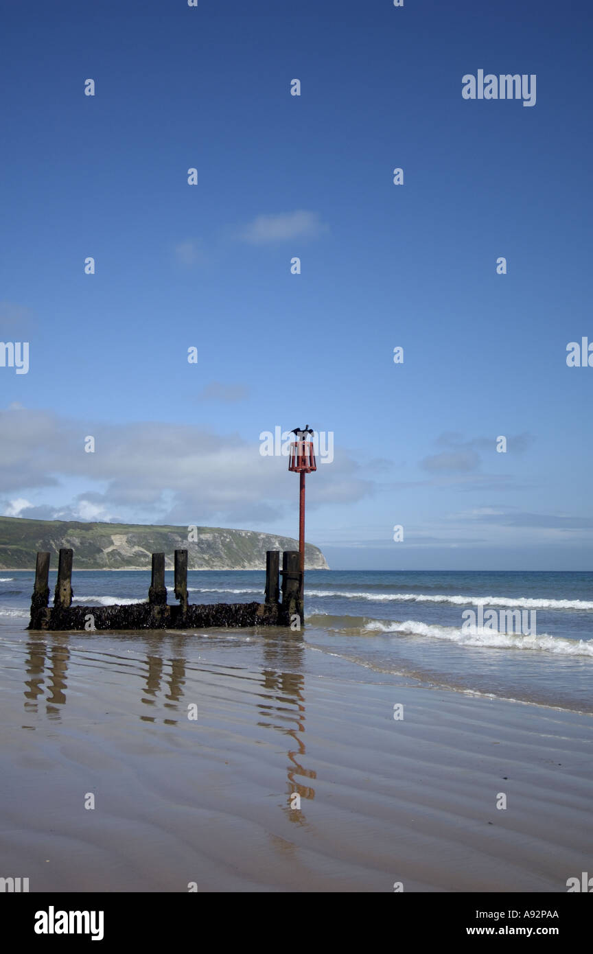 Swanage bay with groyne dorset hi-res stock photography and images - Alamy