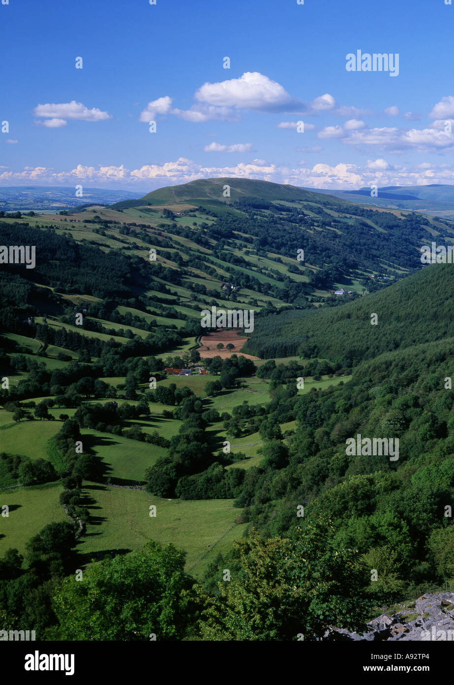 Tor Y Foel and Dyffryn Crawnon Valley in Brecon Beacons National Park ...