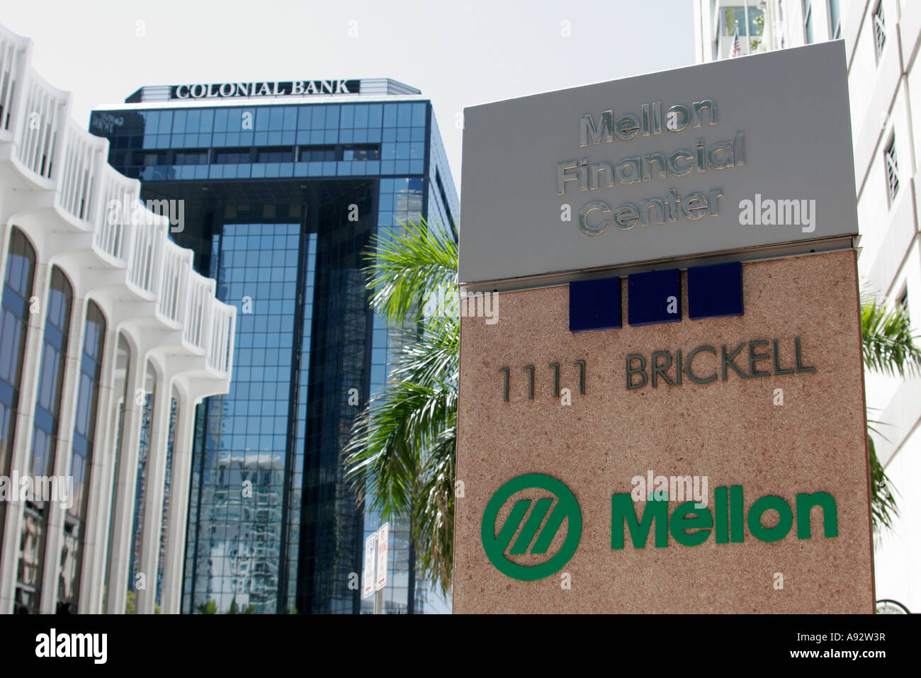 Miami Florida,Brickell Avenue,Financial District,Mellon,Colonial Bank ...