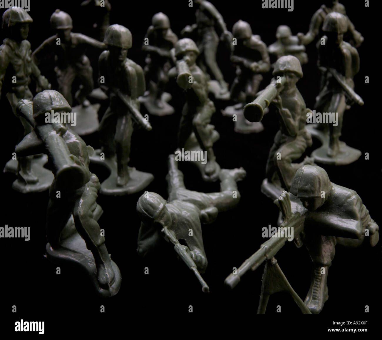 collection of plastic toy soldiers Stock Photo - Alamy