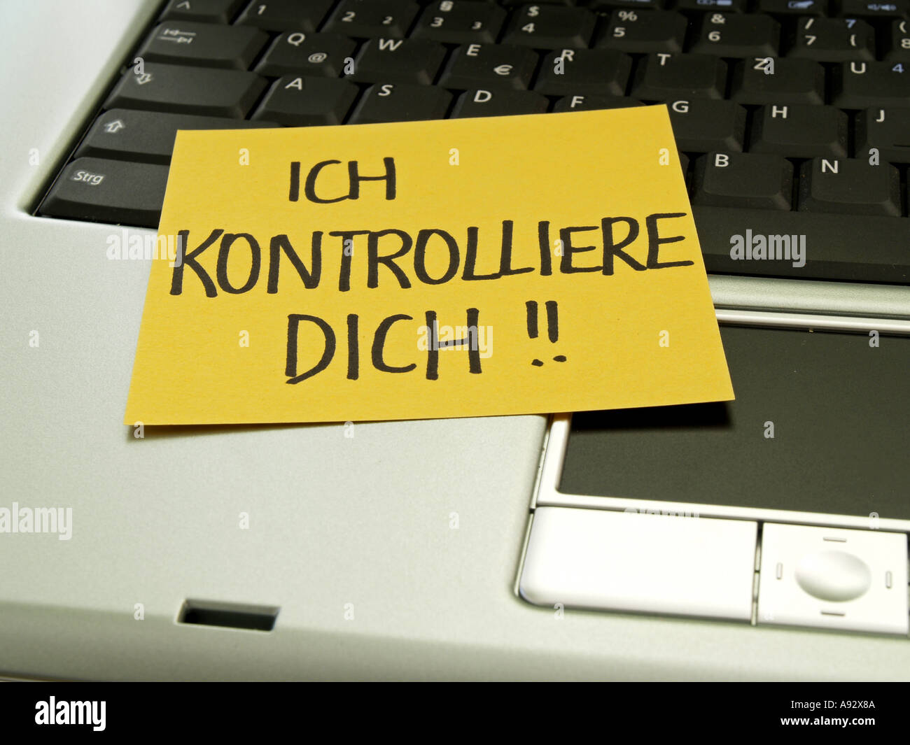 memo note on notebook, you are under my control Stock Photo - Alamy