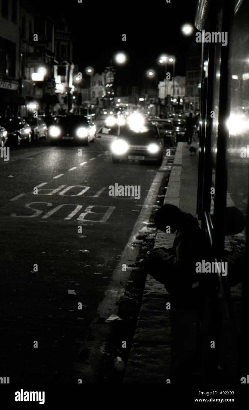 Bus stop Camden London UK Stock Photo - Alamy