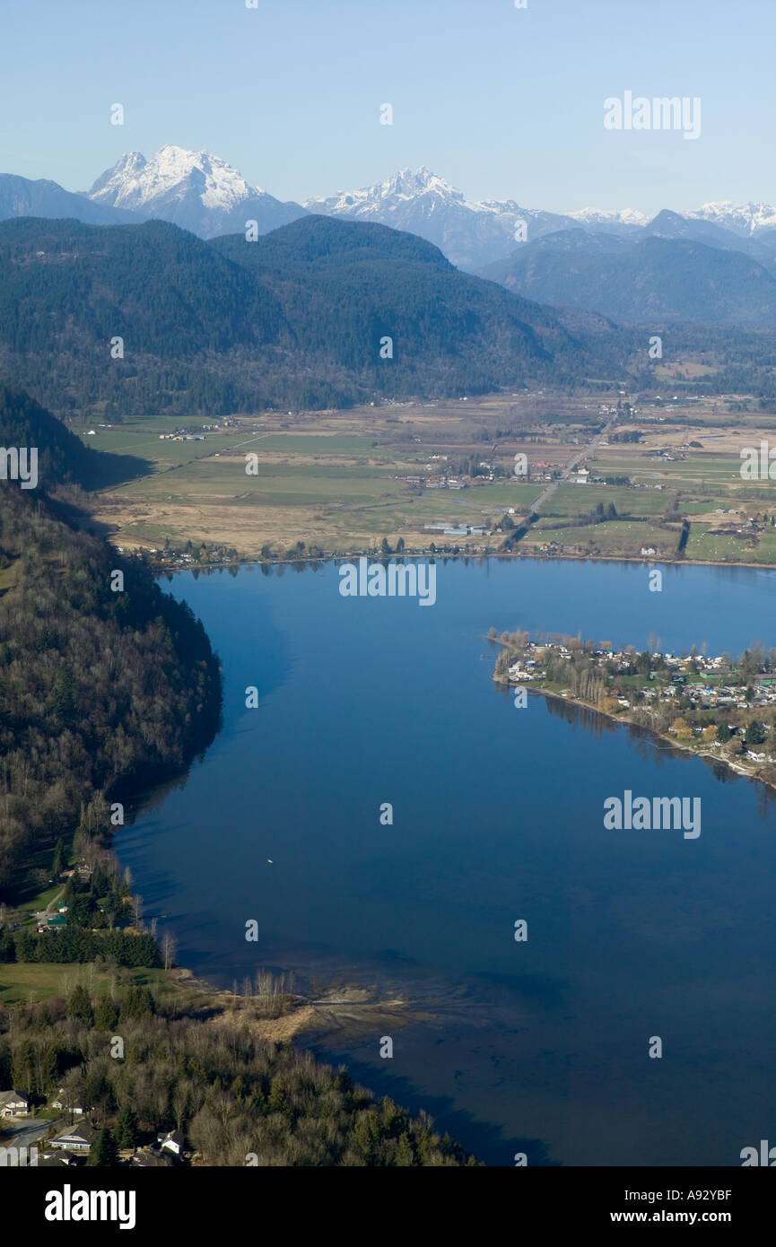 Aerial of hatzic lake in the fraser valley hi-res stock photography and ...