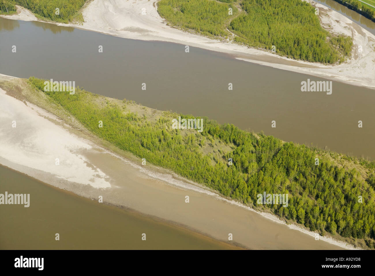 Aerial of Fraser River Fraser Valley British Columbia Canada Stock ...