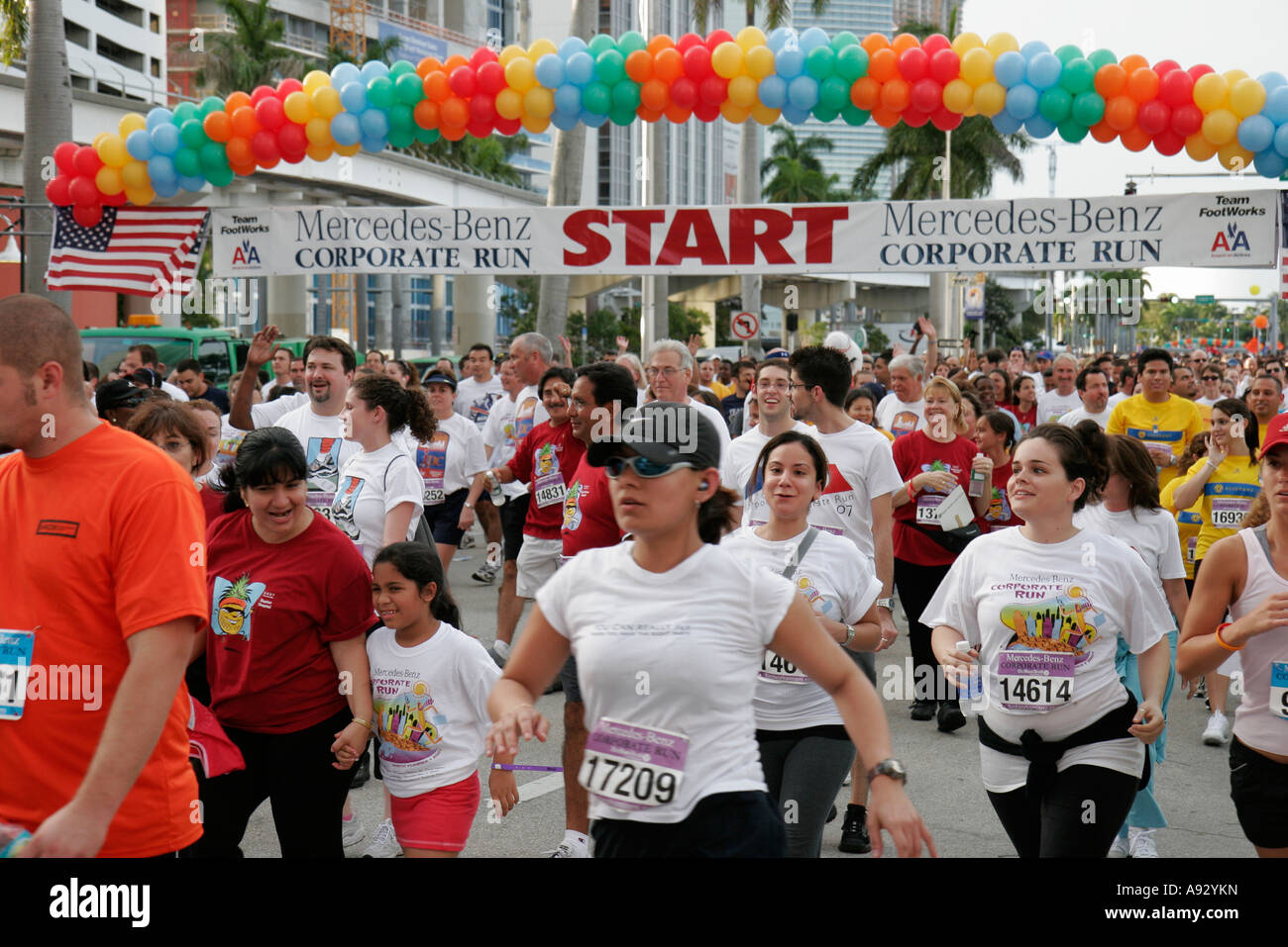 Miami Florida,Bayfront Park,Mercedes Benz Corporate Run,company ...