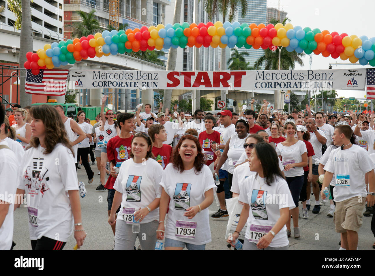 Miami Florida,Bayfront Park,Mercedes Benz Corporate Run,company ...